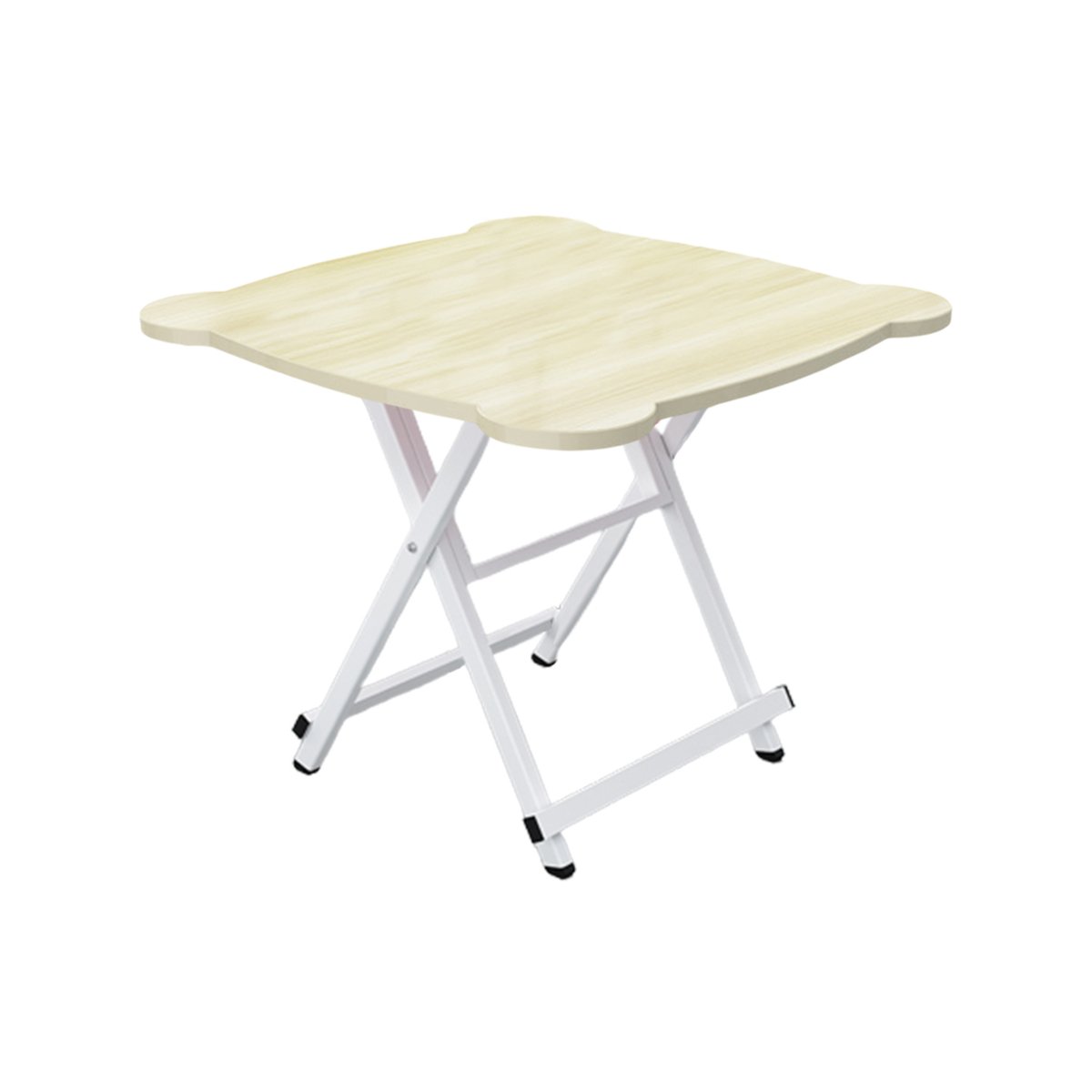 SOGA Light Wood Minimalist Cat Ear Folding Table Bunnings Australia