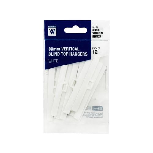 Windoware 89mm White Vertical Blind Top Hanger - 12 Pack - Bunnings Australia