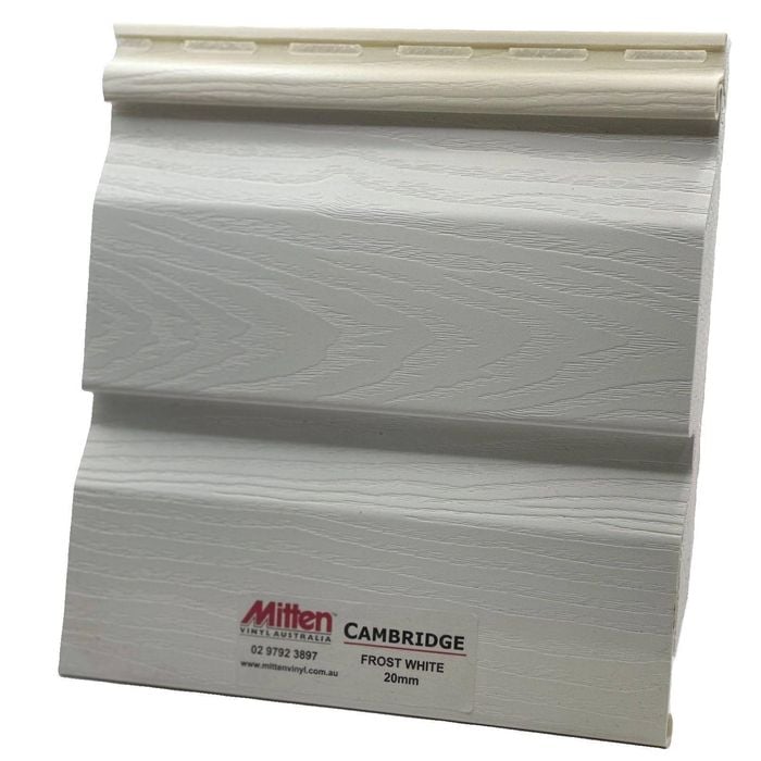 Mitten Vinyl Australia 8m x 20mm Frost Cambridge Vinyl Cladding - Frost ...