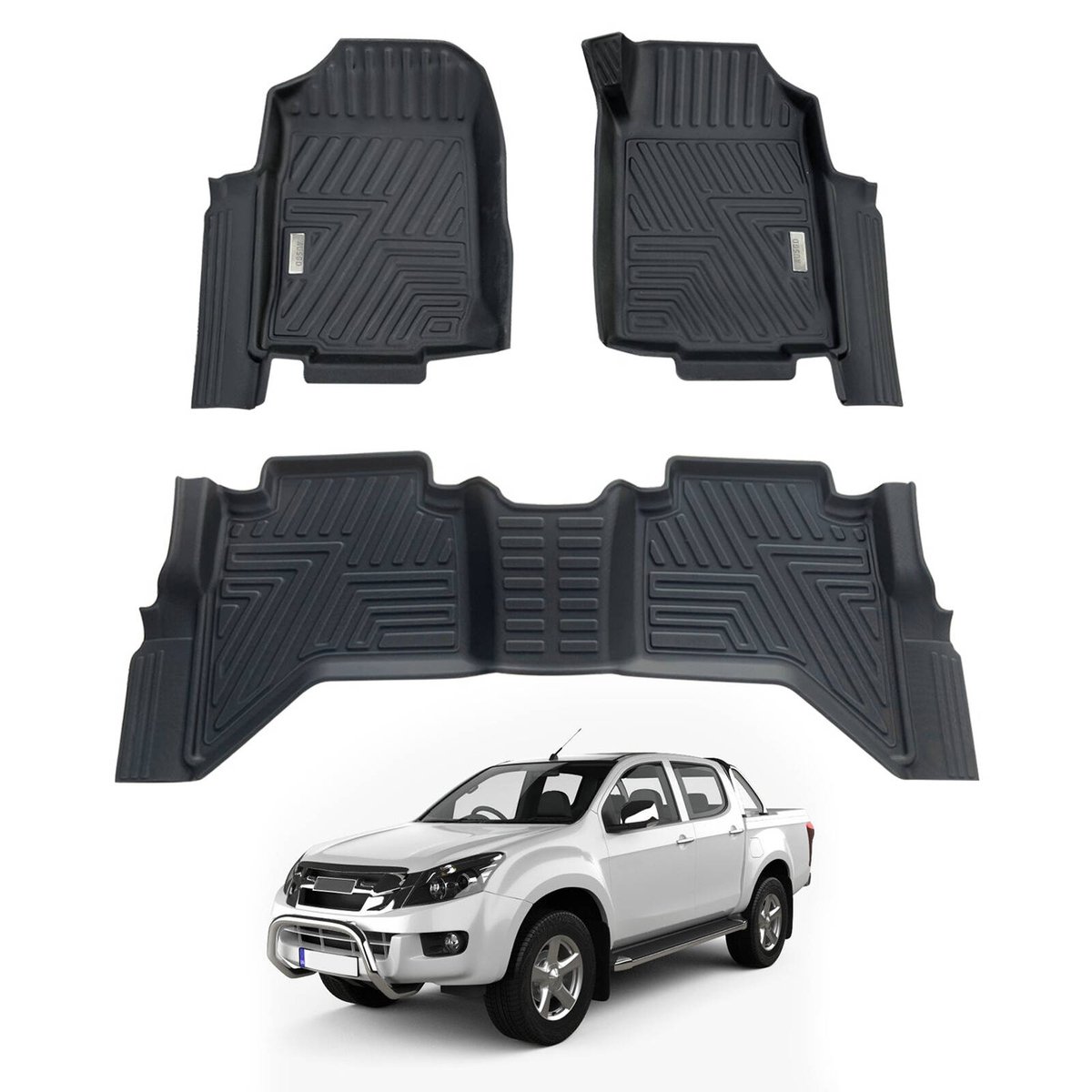 AUSGO Car Floor Mats for ISUZU D-MAX DMAX Dual Cab 2012-2020 All ...