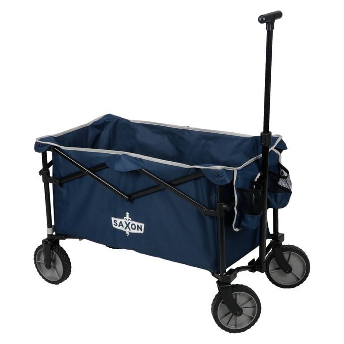 Saxon Quad Folding Blue Garden Cart - Bunnings Australia