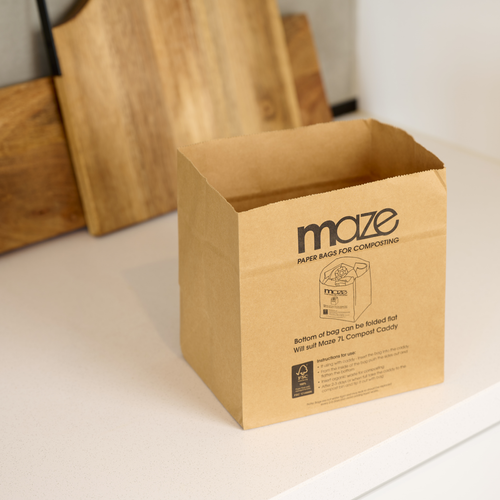 Maze 7L Compostable Paper Bags - 10 Pack - Bunnings Australia