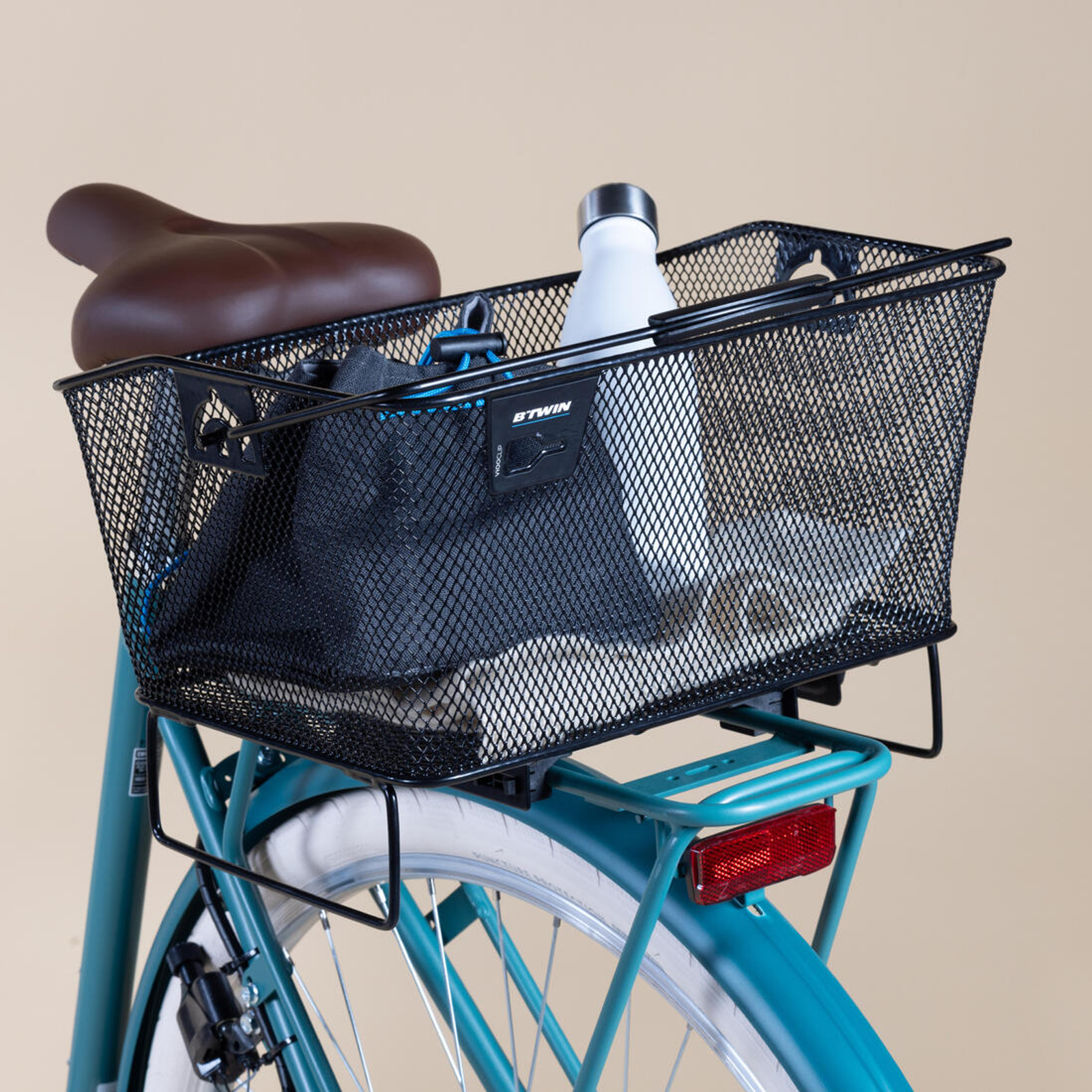 500 Universal Rear Bike Basket 13L Black Bunnings Australia