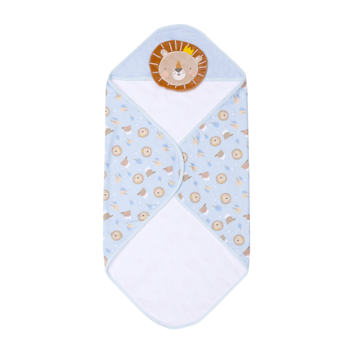 Splosh Baby/Infnat Lion Cotton Hooded Towel 79cm Blue 0+ - Bunnings ...