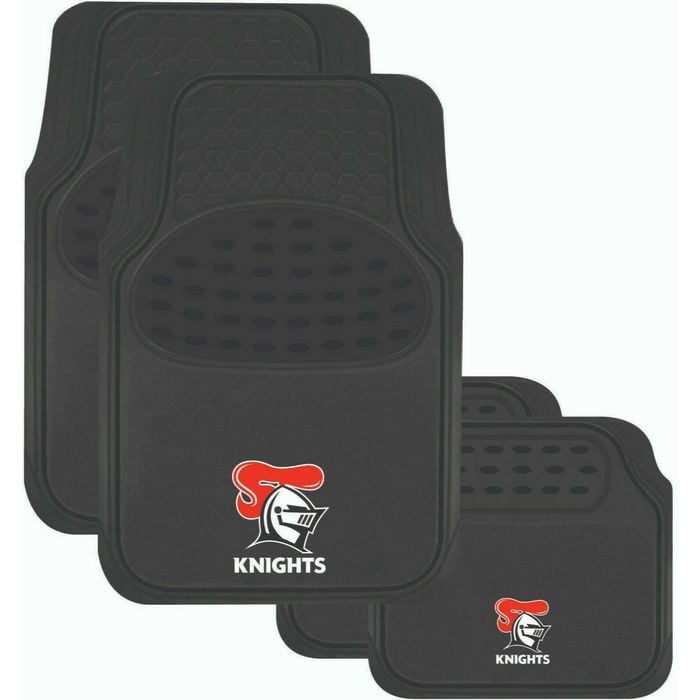 NEWCASTLE KNIGHTS Official NRL Universal Rubber Car Floor Mats Carpet ...