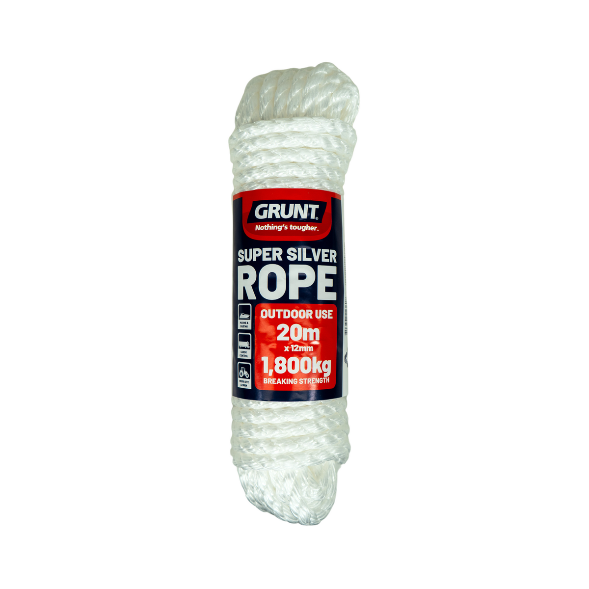 Grunt 12mm x 20m White Super Silver Rope - Bunnings New Zealand