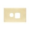 Deta S-Line Single Brushed Gold Finish Powerpoint Cover Plate ...