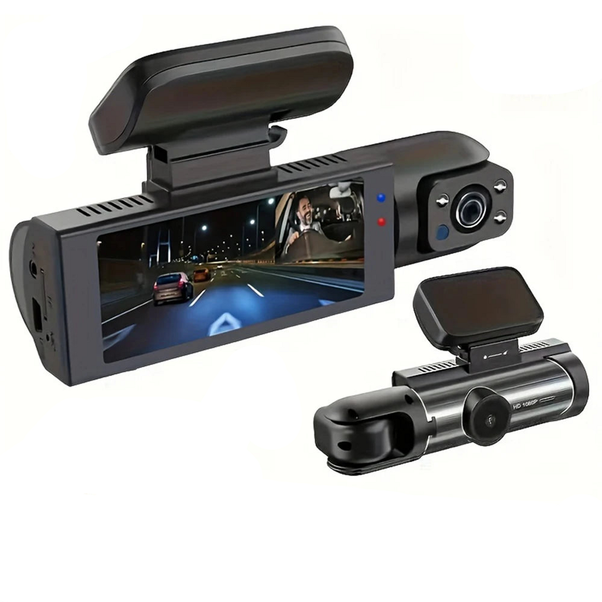 NNEOBA 1080P WiFi Dual Dash Cam Front Interior Car Camera Black ...