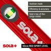 Sola Spirit Level Red 60cm 3 Vials - Bunnings Australia