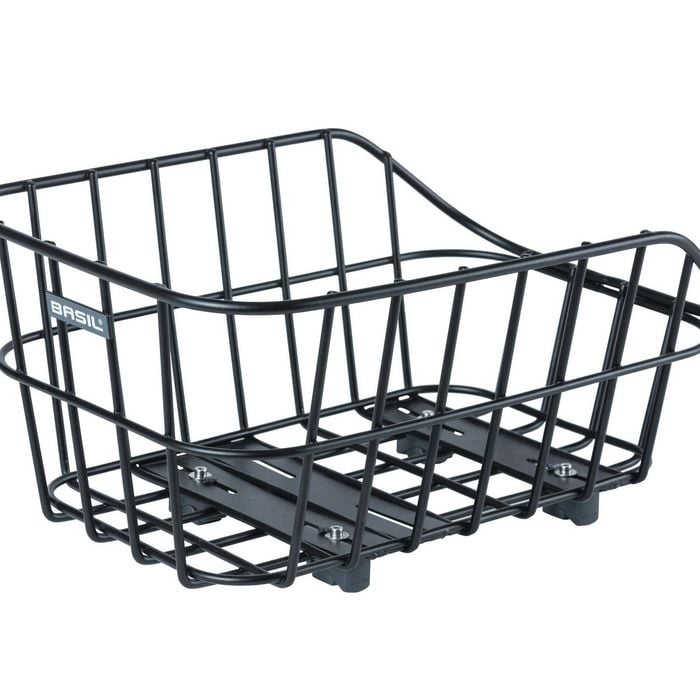 Basil Cento Alu Rear Basket Wsl Black - Bunnings Australia
