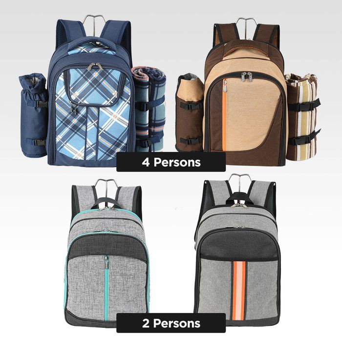 Viviendo Picnic Backpack for 4 Person with Insulated Leakproof Cooler ...
