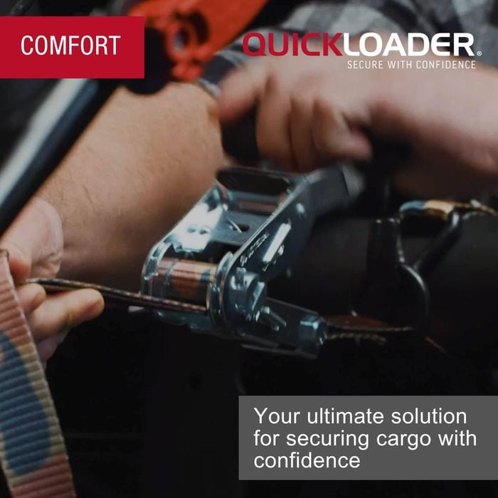 Quickloader Rebel Ratchet Strap 25mm x 4m 400kg Lashing Capacity - 2 ...
