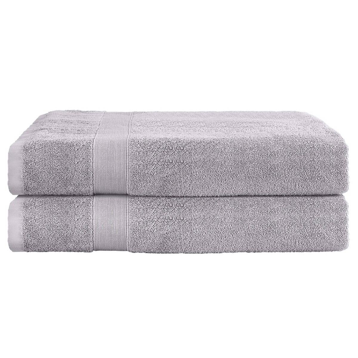 Timeless Living 2 Pack Bath Sheets Set Cotton Extra Large Towel Grey ...