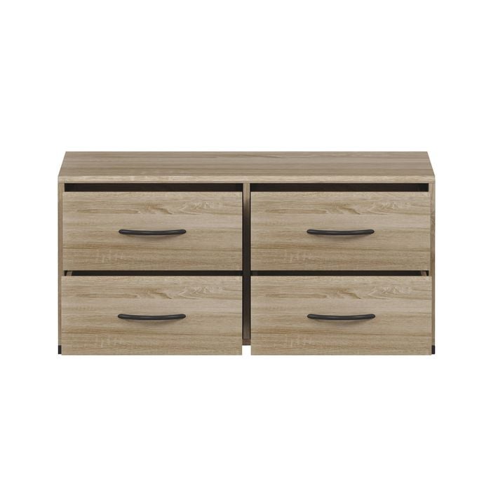 Practa Lowline TV Entertainment Unit Bundle - 4 Drawers - White ...