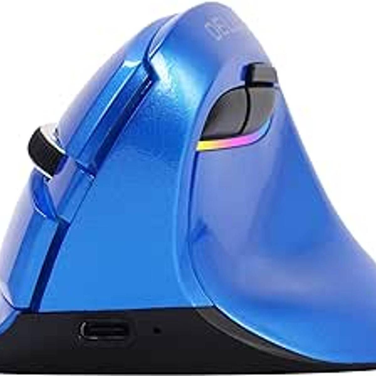 Delux M618mini-Blue Wireless Ergonomic Mouse Rechargeable Vertical ...