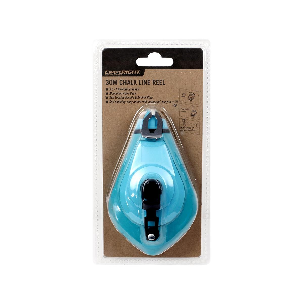 Craftright 30m Chalk Line and Reel - Bunnings Australia