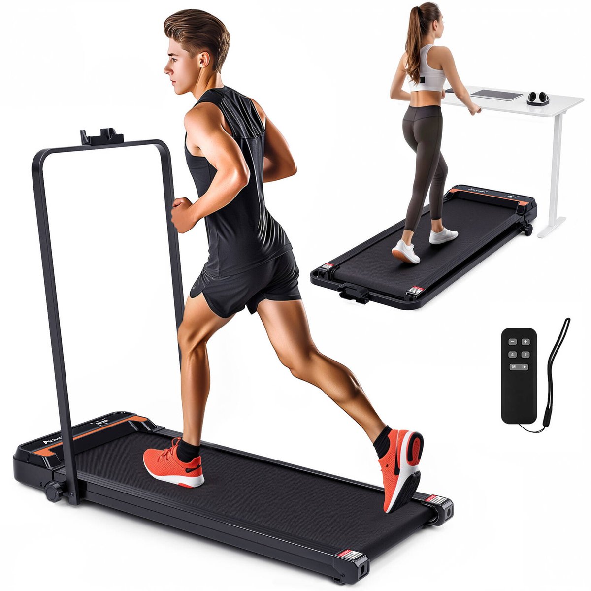 Advwin Foldable Treadmill Walking Pad Home Compact Portable Electric ...
