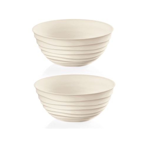 2PK Guzzini Tierra Plastic 12.2cm/348ml Round Bowl Small - White ...