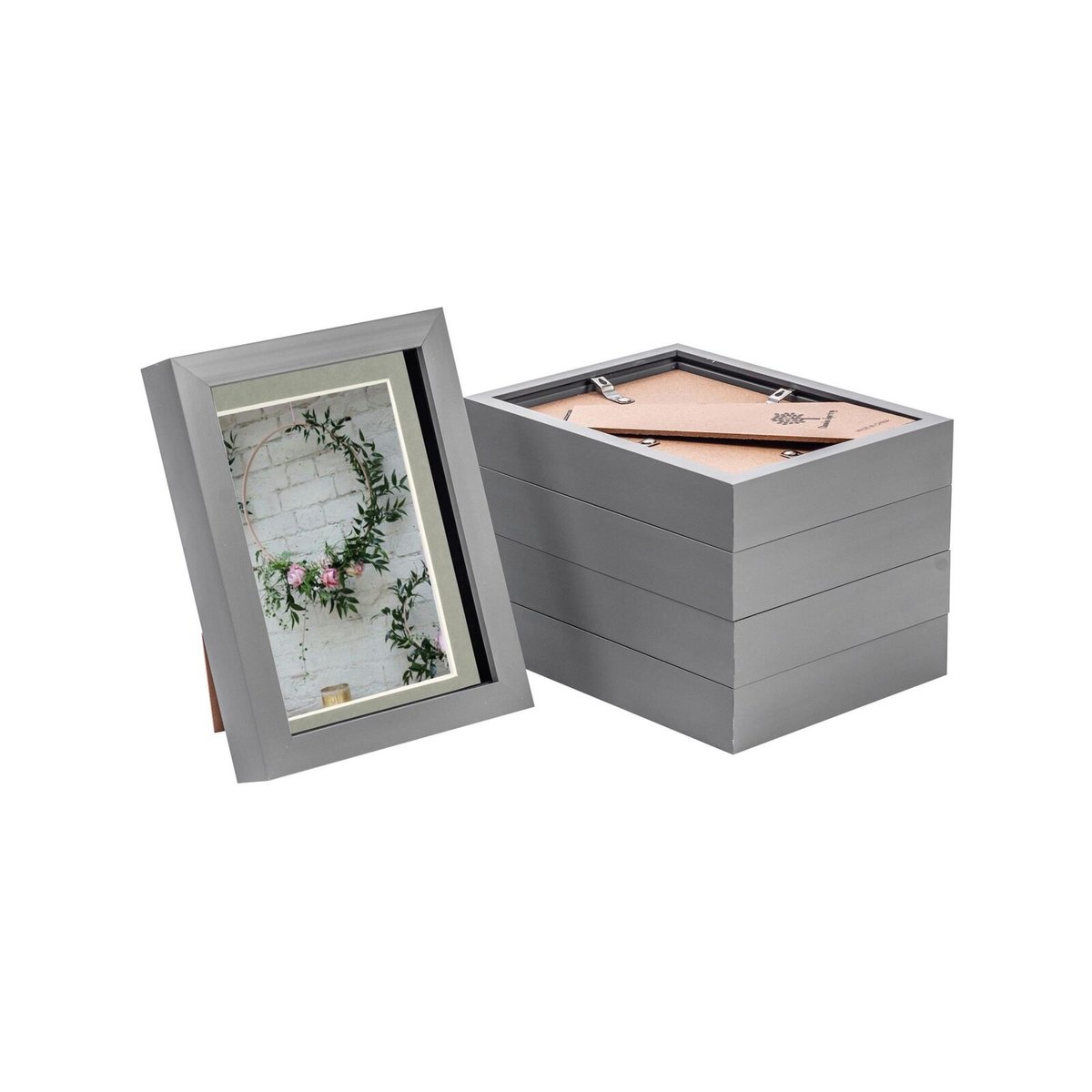 Nicola Spring Acrylic 3D Box Photo Frames with 4" x 6" Mounts - 5" x 7 ...
