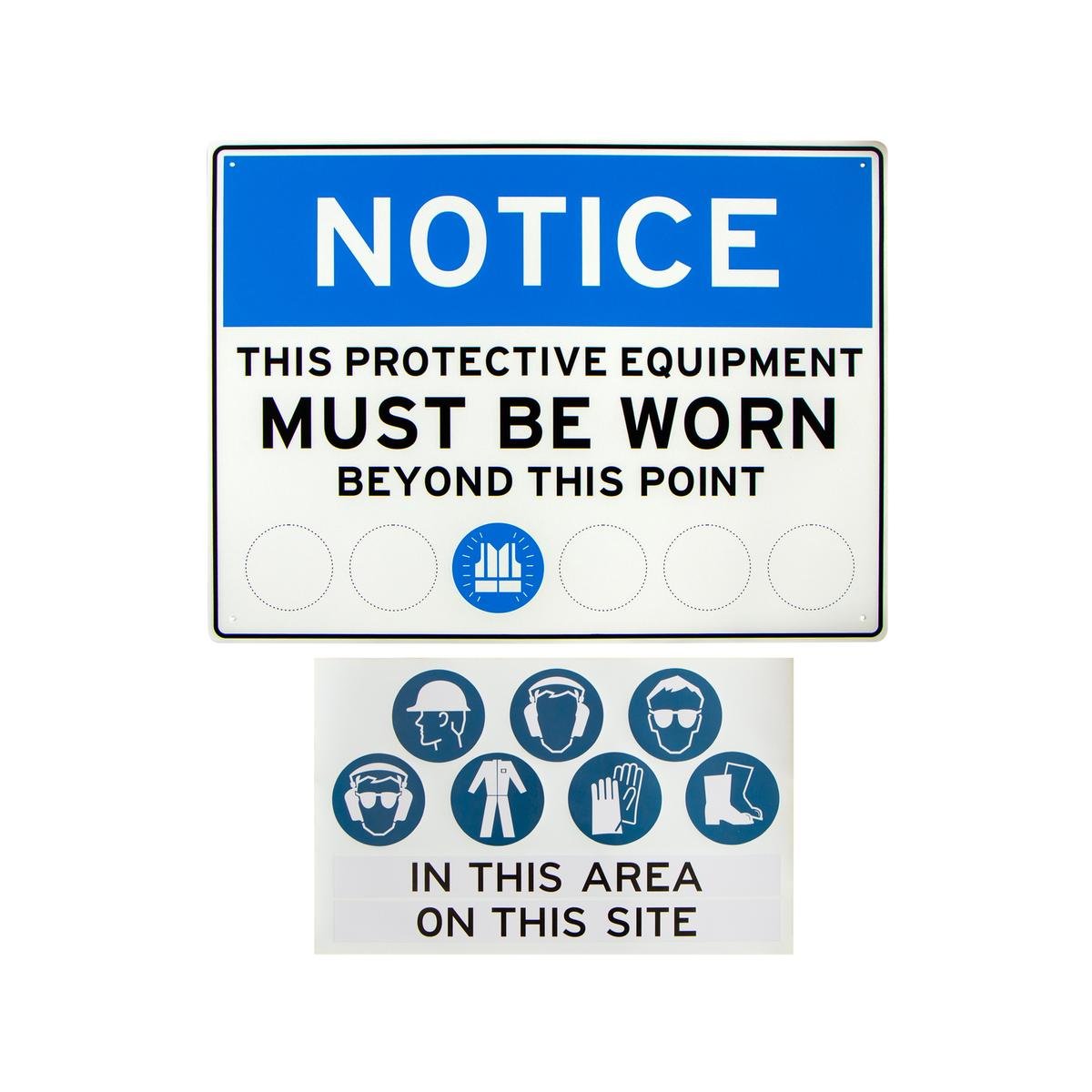 Brutus PPE Must be Worn Plastic Sign 600x450mm - Bunnings New Zealand