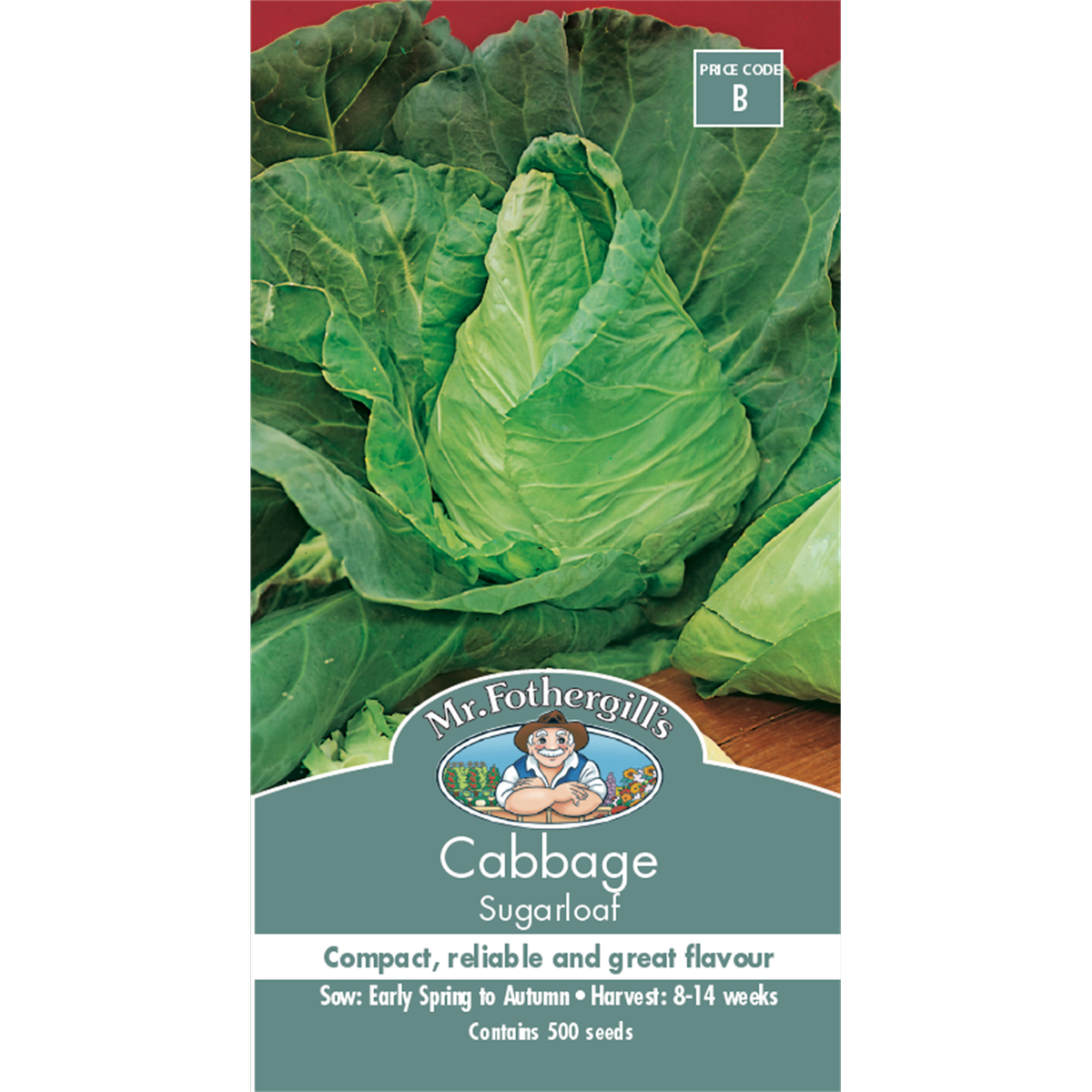 Mr Fothergill's Sugarloaf Cabbage Vegetable Seeds - Bunnings Australia