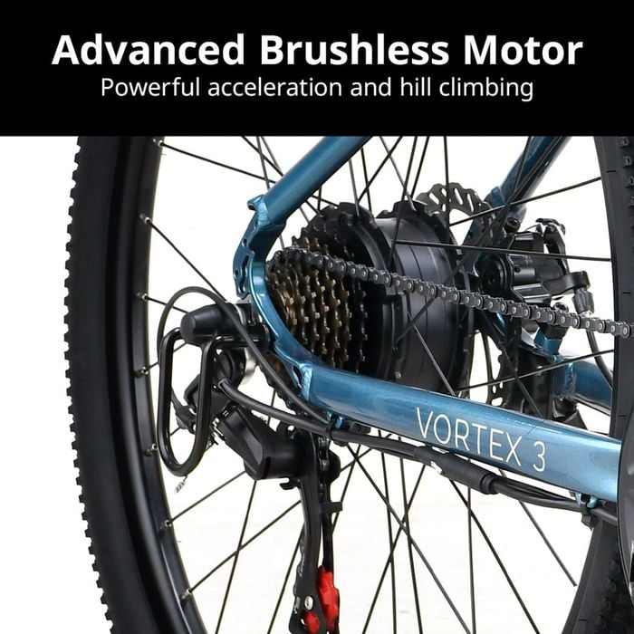 VALK Vortex 3 Electric Bike, Medium Frame Mountain ebike, Metallic Teal ...