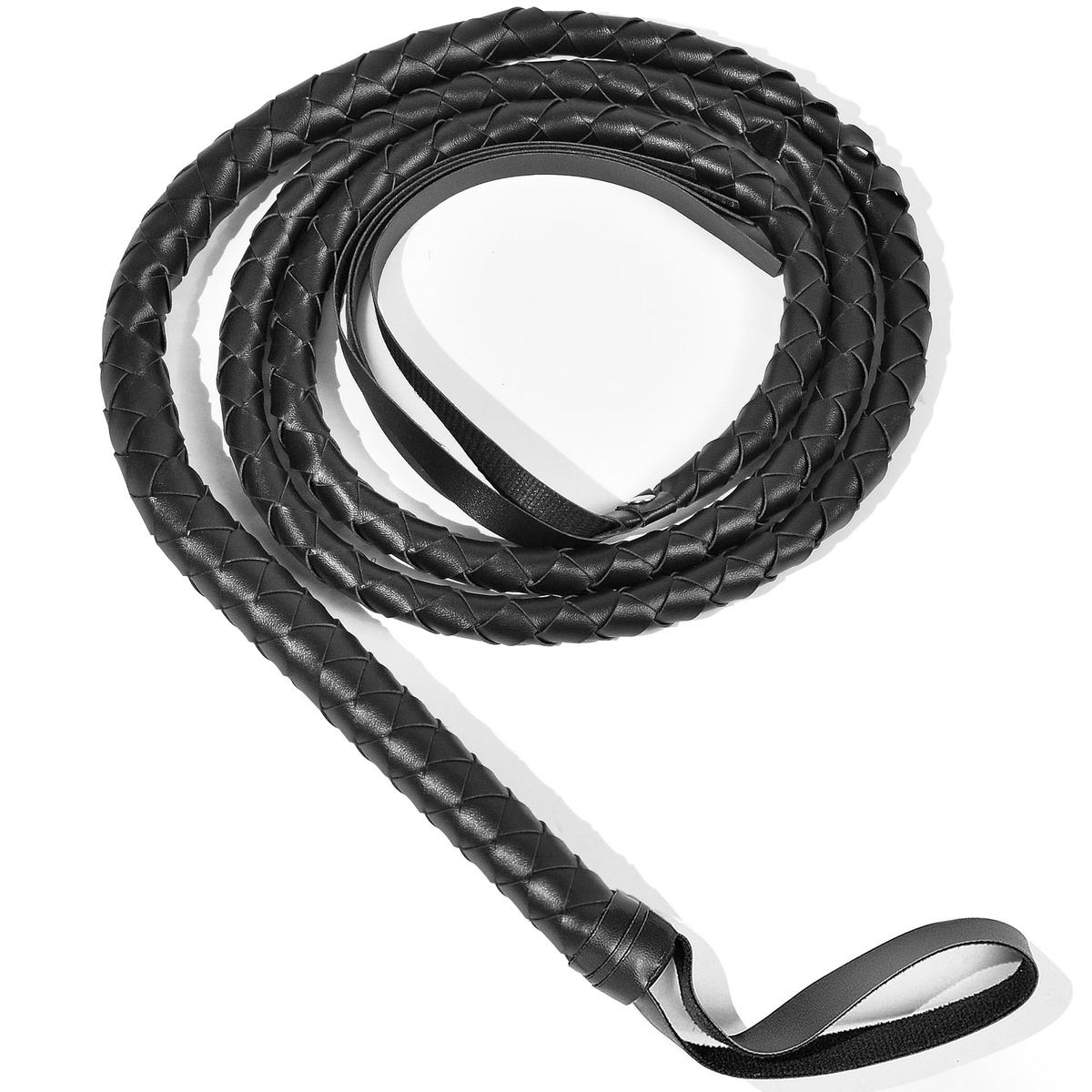 BLACK WHIP Faux Leather Costume Party 180cm Riding Cowboy Fancy Dress ...