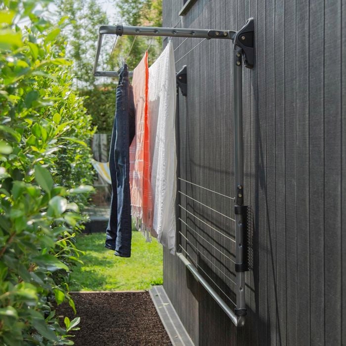 Hills 26m Double Folding Clothesline - Woodland Grey - Bunnings New Zealand