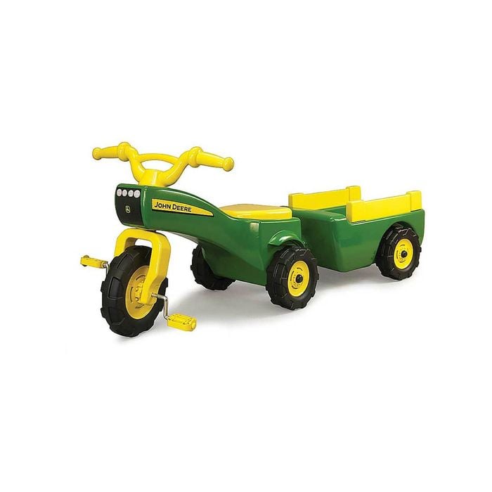 John Deere Ride-on Trike Wagon Set Tricycle Bike Pedal Tractor - 46088 ...