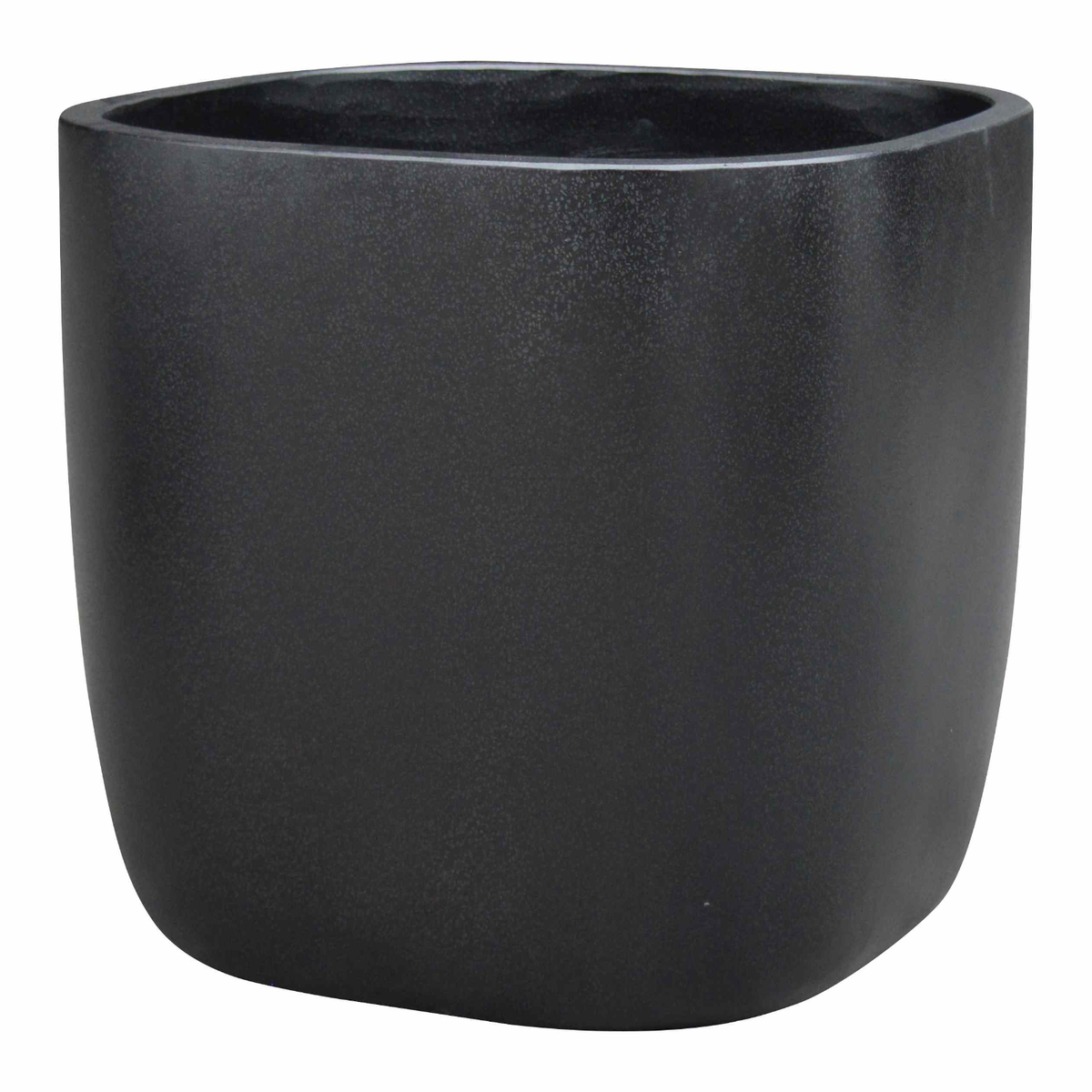 Northcote Pottery 50cm Black Precinct Lite Terrazzo Look Square Pot ...