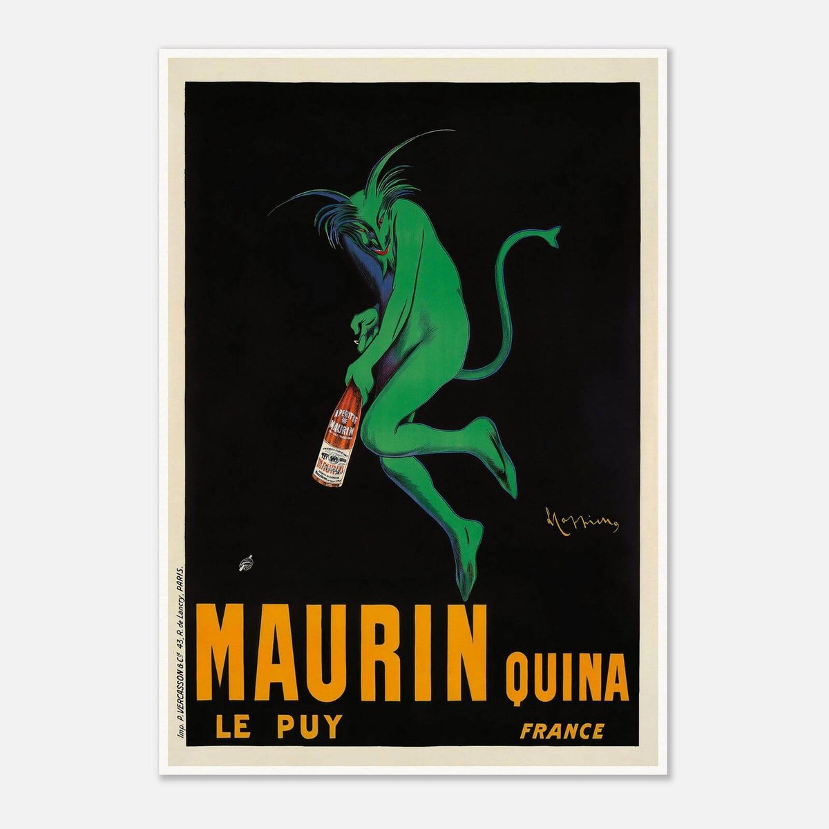 Galrie Maurin Quina Le Puy Vintage Advertising Poster by Leonetto ...