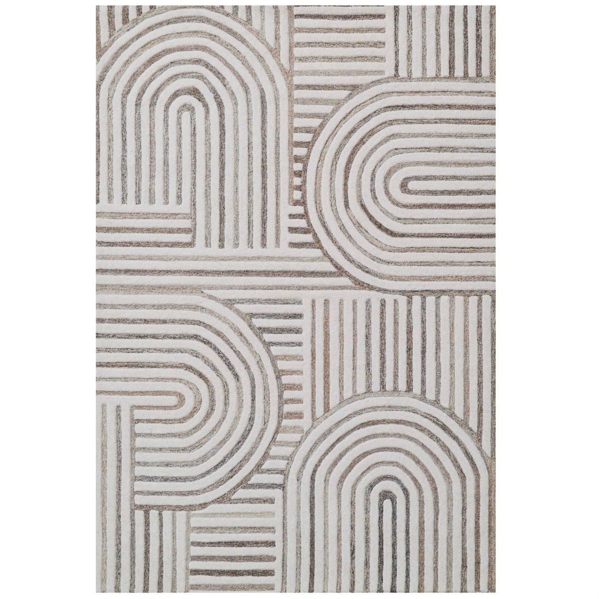 Contemporary Handmade Wool Rug-Unity 6230-Ivory Natural-110x160cm ...