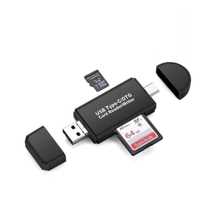 Perth Laptops 3 in 1 Micro SD Card Reader Adapter to Micro USB Type-C ...