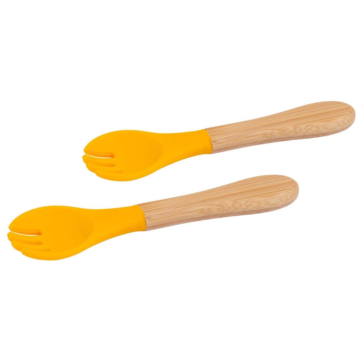 Tiny Dining Bamboo Baby Weaning Forks with Silicone Tip - Pack of 2 ...