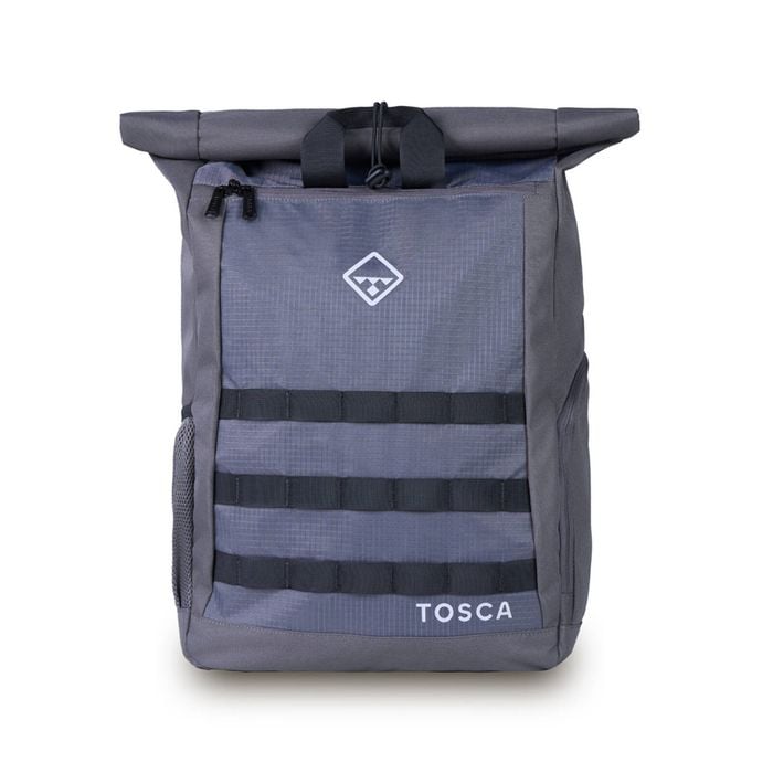 Tosca Roll Top Backpack Rucksack Outdoor Travel Bag - Grey - Bunnings ...