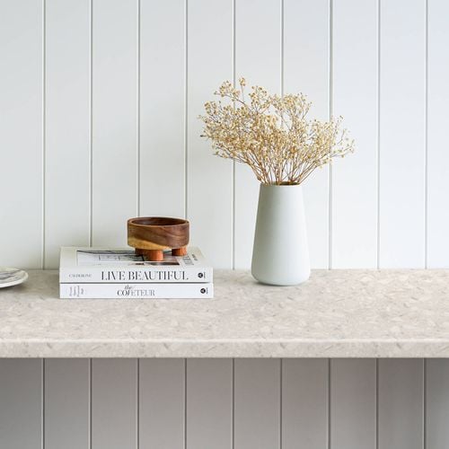 Practa 2000 x 600 x 28mm White Cancata Marble Worktop - Bunnings New ...