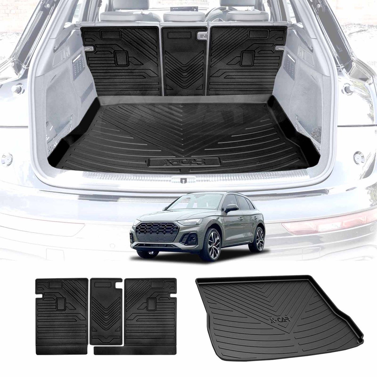 3D Boot Liner Back Seat Protector Combo for Audi Q5 SQ5 2017-2025 Heavy ...
