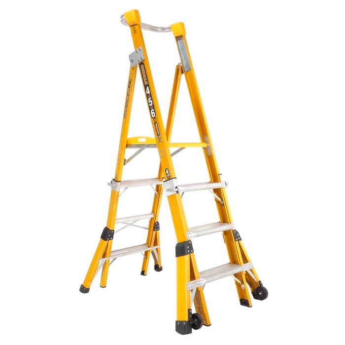 Gorilla 1.2 1.8m 150kg Fibreglass Adjustable Platform Ladder Bunnings Australia