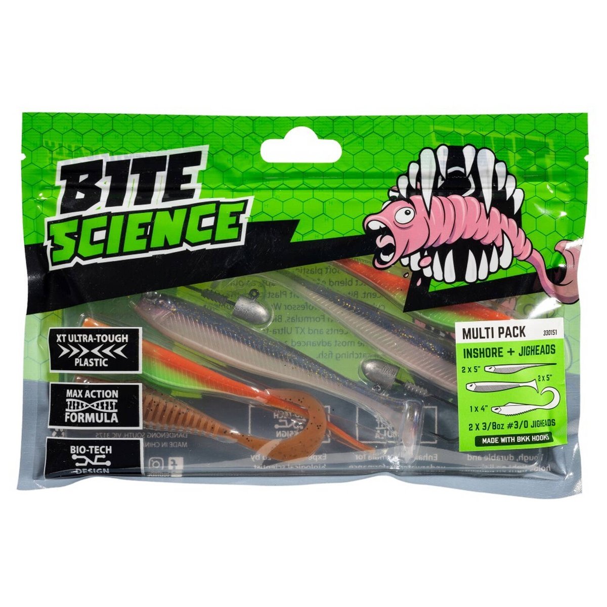 Bite Science 7 Piece Multi-Pack of Assorted Inshore Soft Plastics and ...