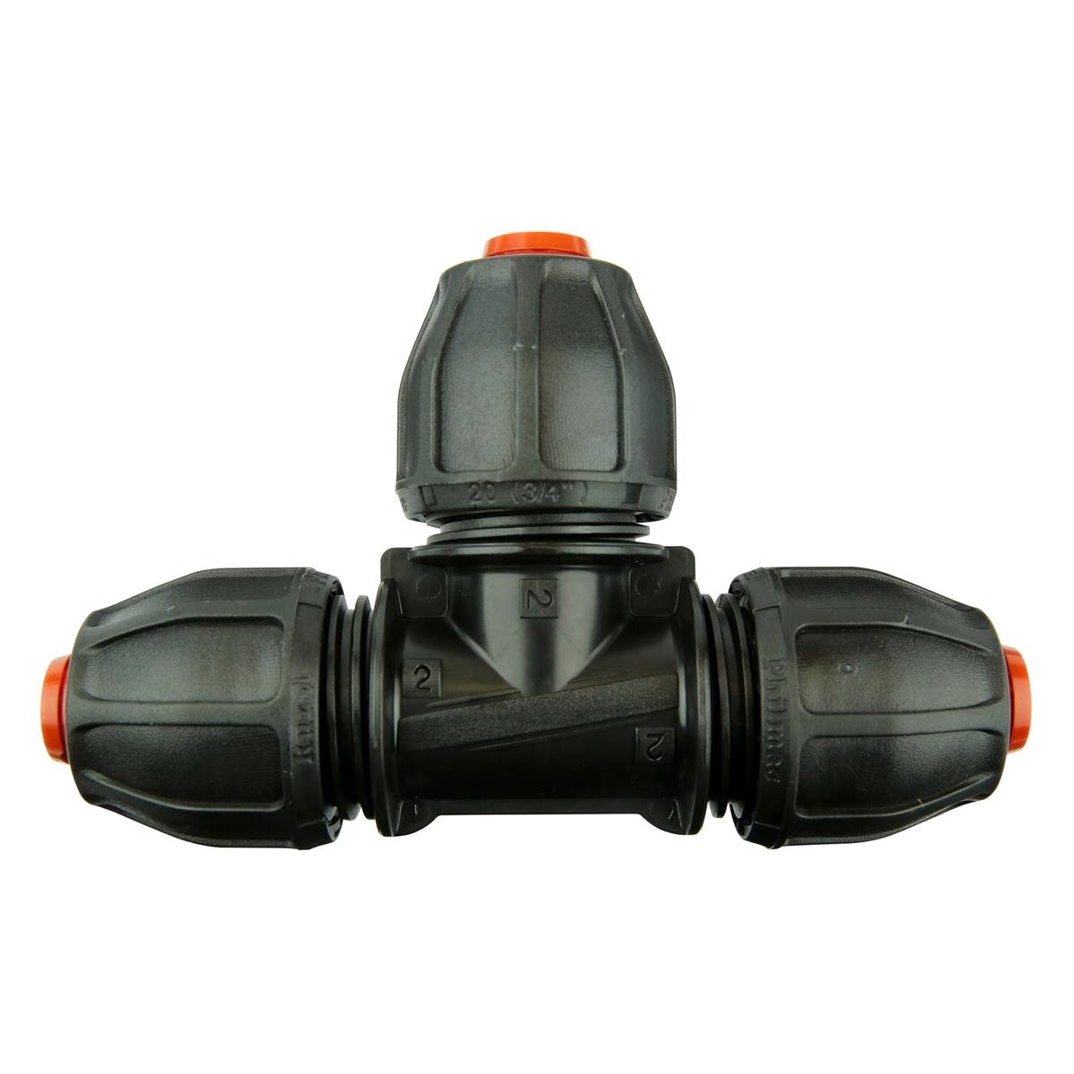 Philmac 2" Poly x Poly x Poly Rural Tee - Bunnings Australia