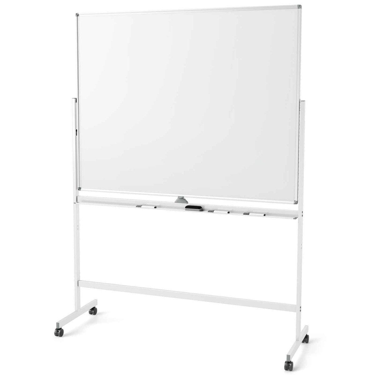 Costway 1.5x1.2m Whiteboard 360°mobile Dry Erase Writing Board Stand ...
