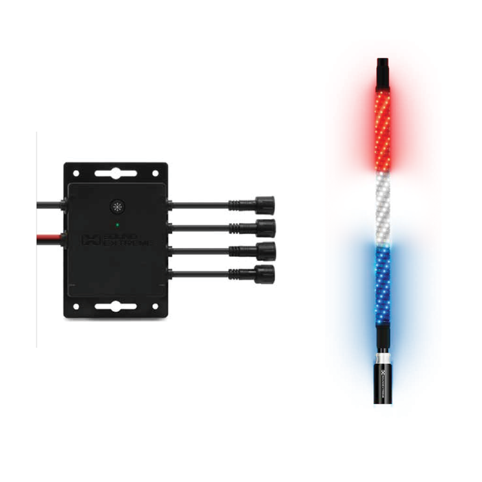 SoundExtreme whip kit with 1 x 2ft (61cm) IP66 Waterproof Shockproof ...