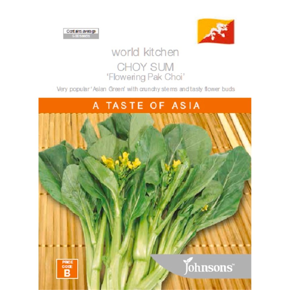 Johnsons Seed Choy Sum ‘Flowering Pak Choi’ World Kitchen - Bunnings ...