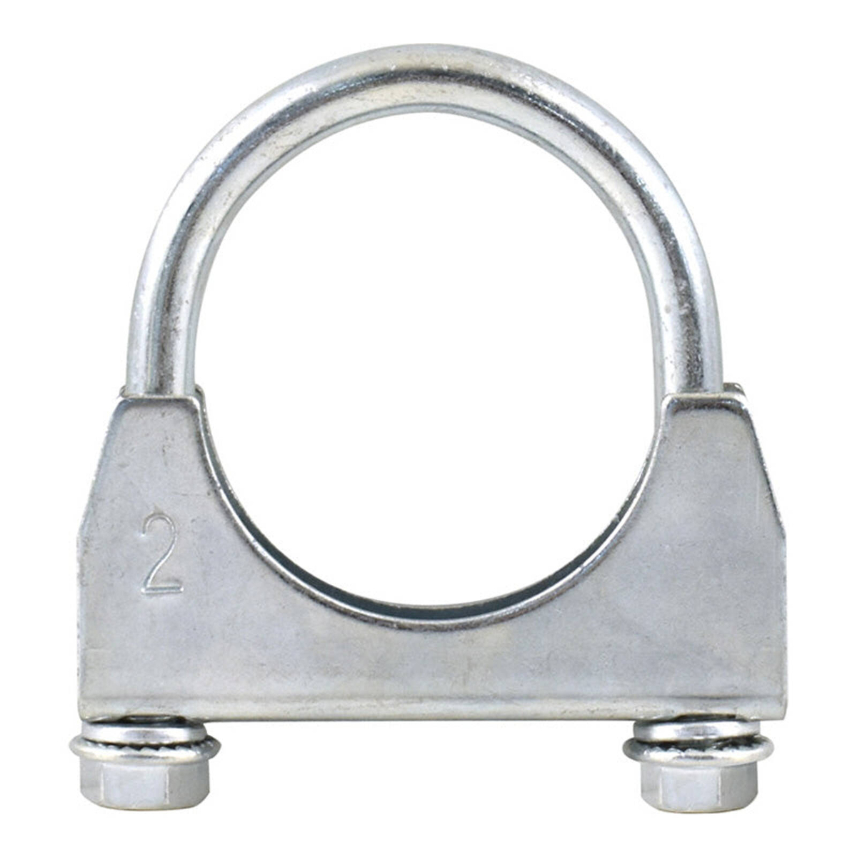 2 Inch Muffler Exhaust Pipe U Clamp Galvanised Mild Steel Universal Car ...