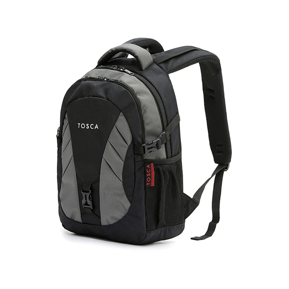 Tosca 20l/42x27x17cm Padded Multi Compartment Backpack - Grey/black ...