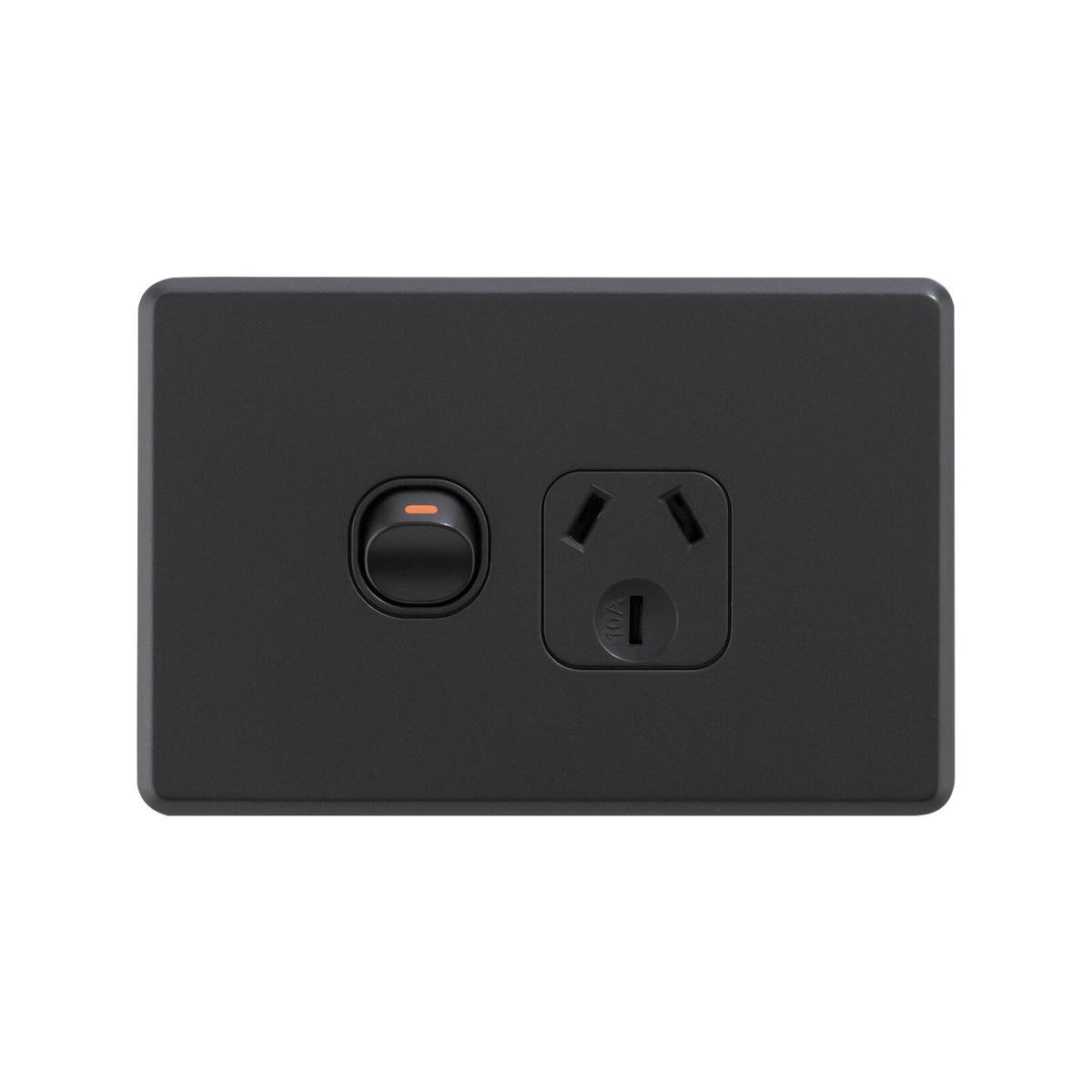 DETA Black Matte S-line Single Power Point - Bunnings Australia