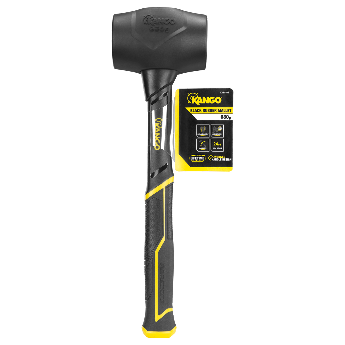 Kango 680g Black Rubber Mallet - Bunnings Australia