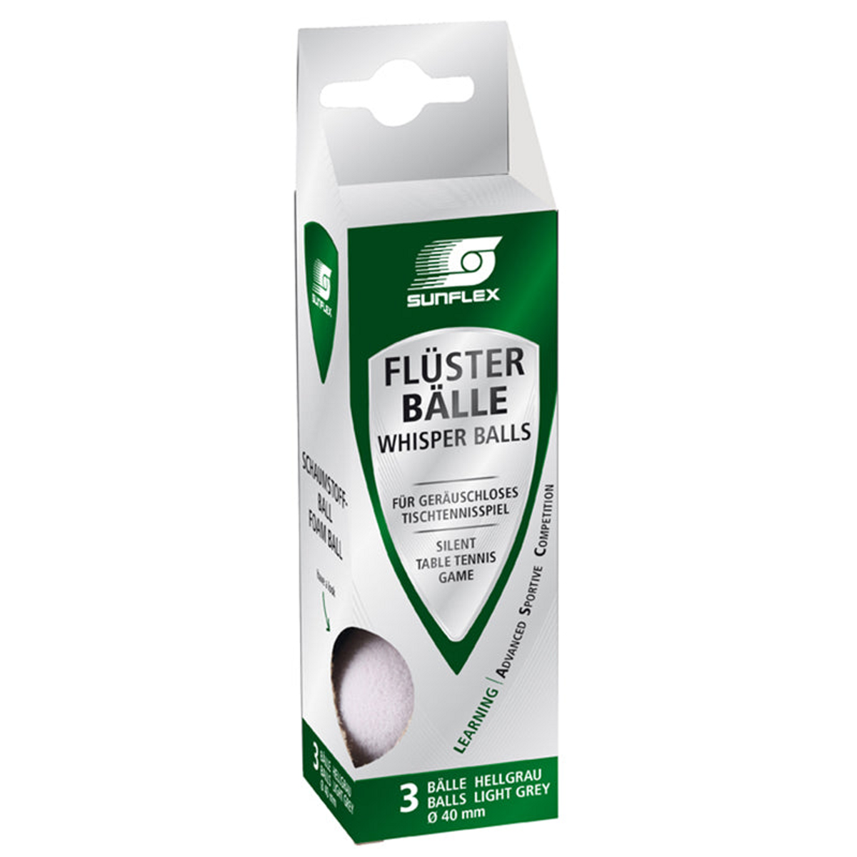SUNFLEX Whisper Silent Noise-Less Table Tennis Balls 1 Pack of 3 ...