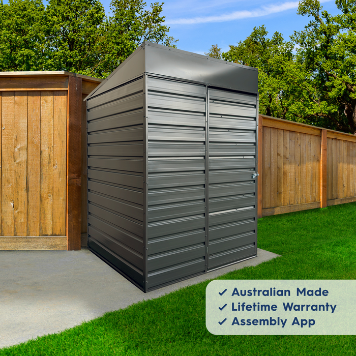 Absco Sheds 1.52 x 1.52 x 2.25m Monument Highline Single Door Shed - Bunnings Australia
