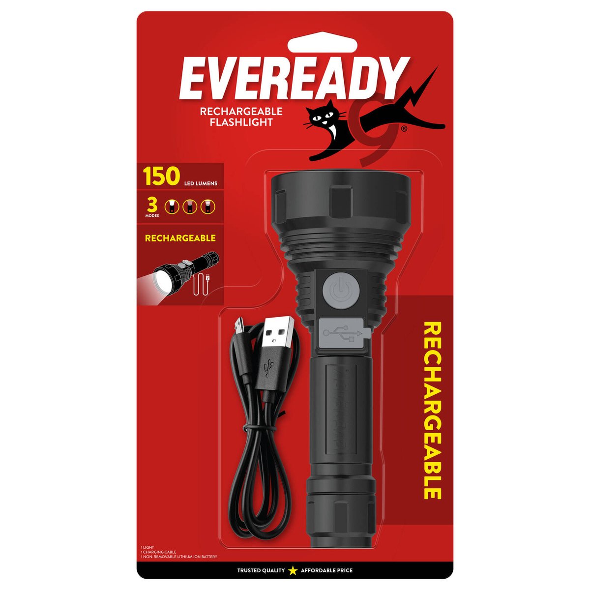 Eveready Rechargeable Torch 150 Lumen - Bunnings Australia